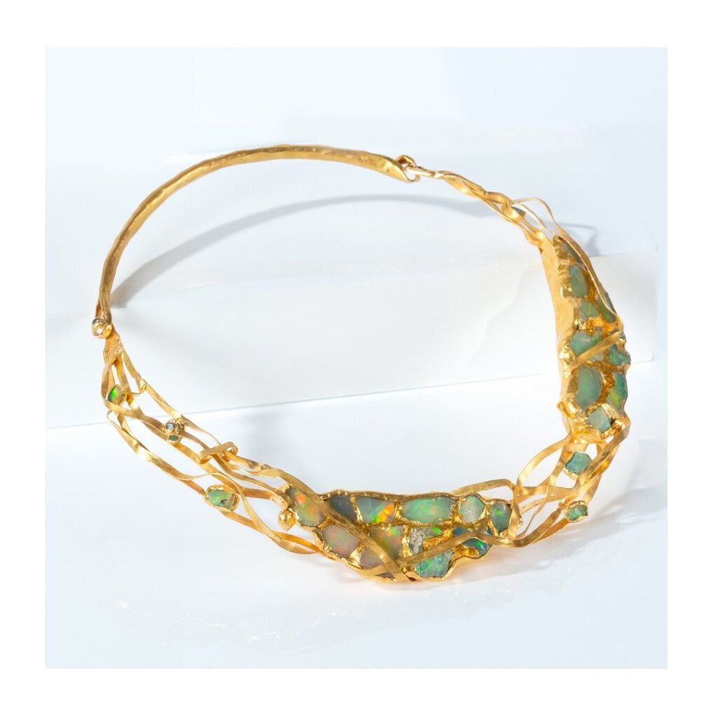 The Opal Ribbon Torc crafted by Ram Rijal for Mimi Lipton. This elegant ...